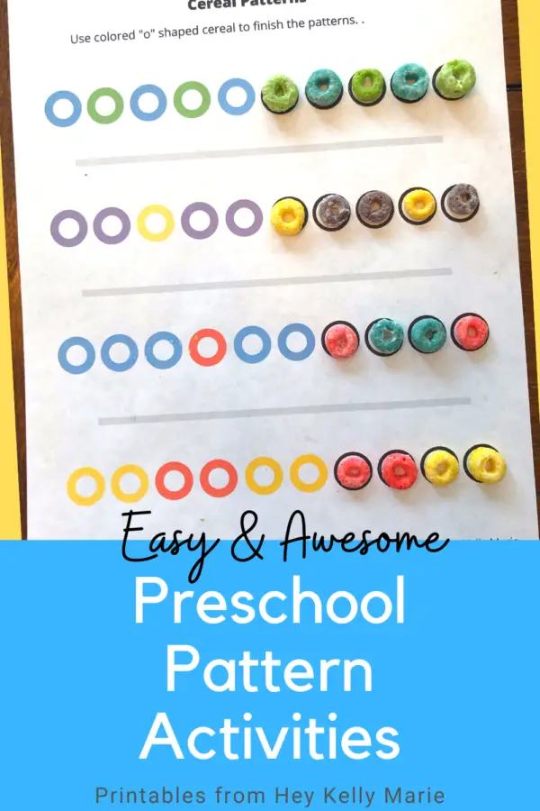 Free Preschool Patterns Workbook for Learning at Home