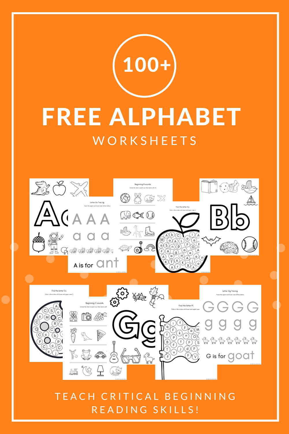 100+ Free Alphabet Worksheets to Teach Letter Recognition and Sounds