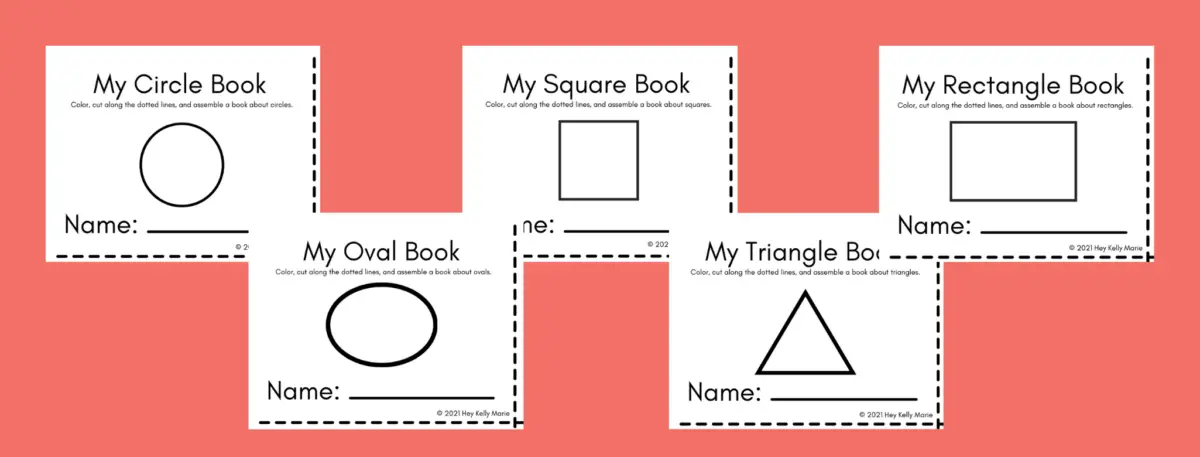Free, Printable Shapes Books for Preschool and Kindergarten Kids