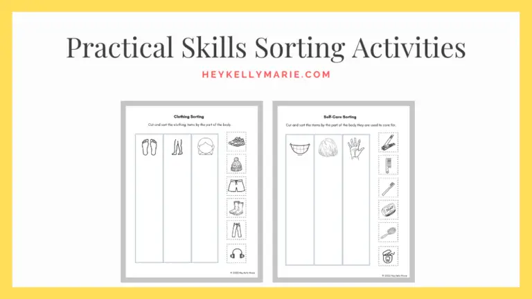 Printable Practical Skills Sorting Activities