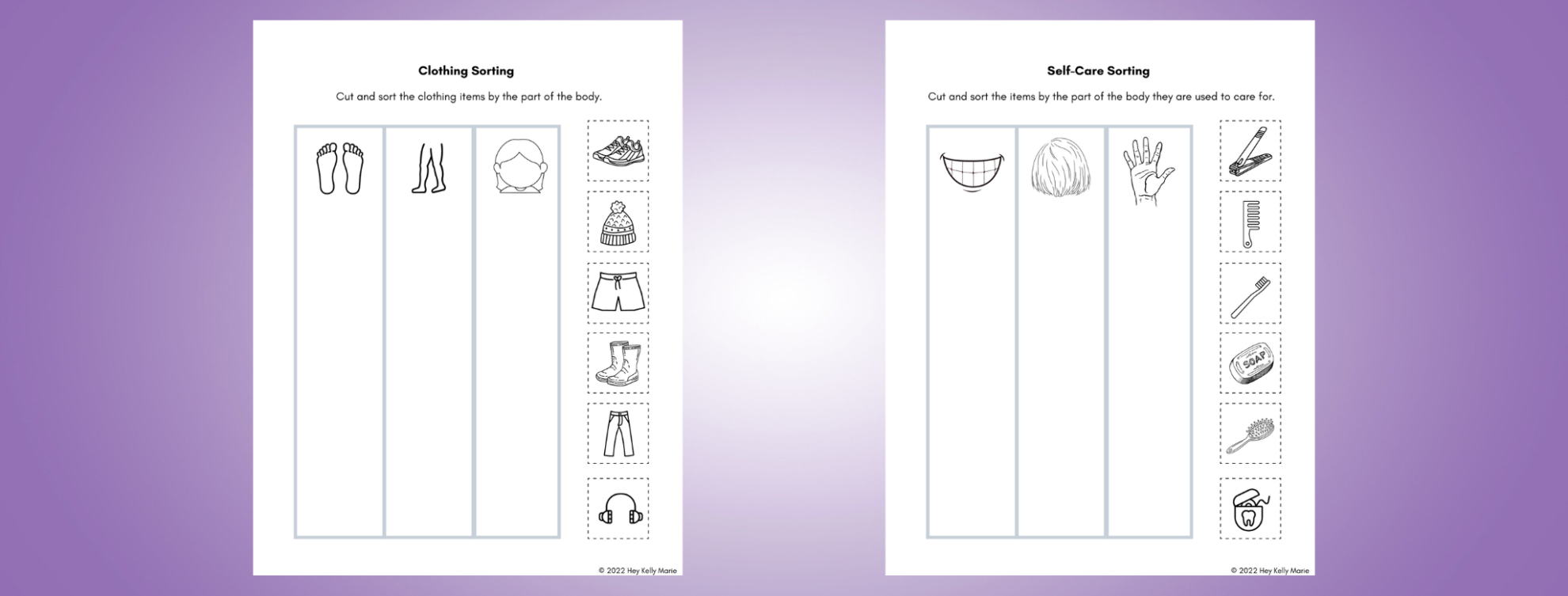 Printable Practical Skills Sorting Activities