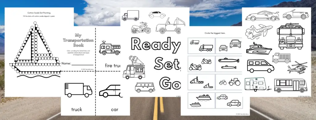 Preschool Transportation Theme Worksheets